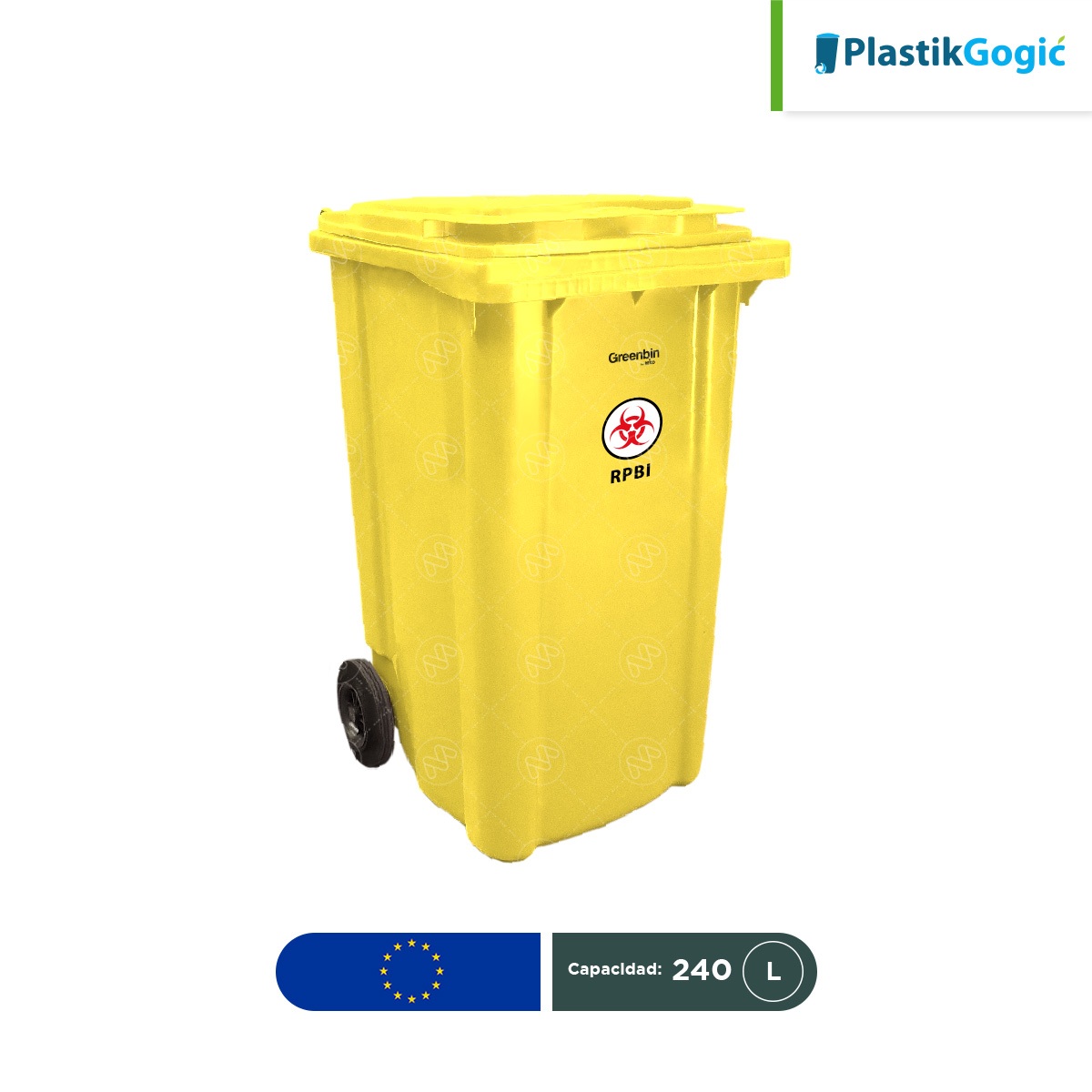 Contenedor con 2 ruedas Plastik Gogic AM RPBI 240 L | Grupo Zuma